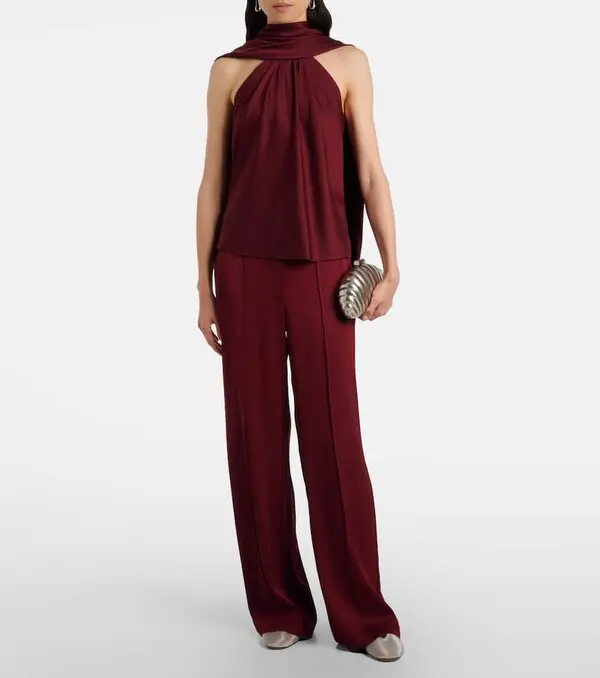 Simkhai Kyra Satin Wide-leg Pants