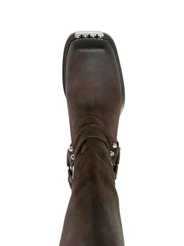 Sandro Buckle-strap Studded Boots