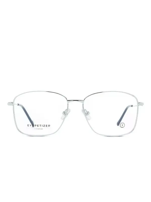 EYEPETIZER Square Frame Eyeglasses - Silver
