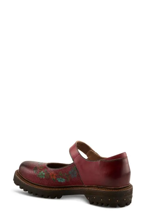 SPRING STEP SHOES Danuella Platform Mary Jane - Dark Red Multi