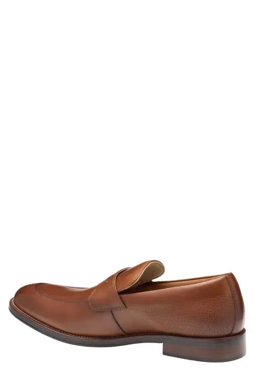 Johnston & Murphy Copley Xc+ Waterproof Penny Loafer - Cognac Waterproof Full Grain