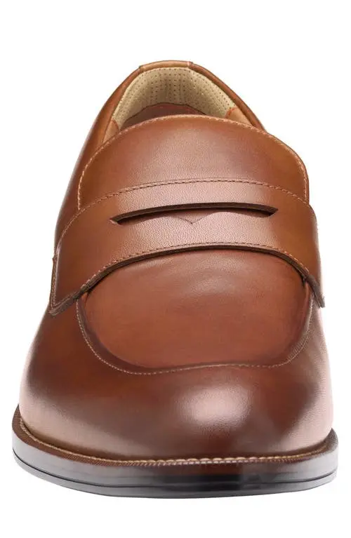 Johnston & Murphy Copley Xc+ Waterproof Penny Loafer - Cognac Waterproof Full Grain