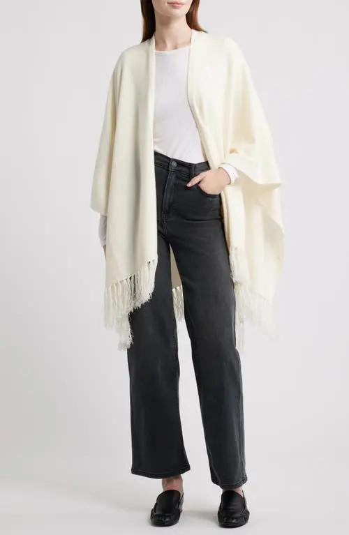 Chan Luu Wool & Cashmere Ruana - Aspen White