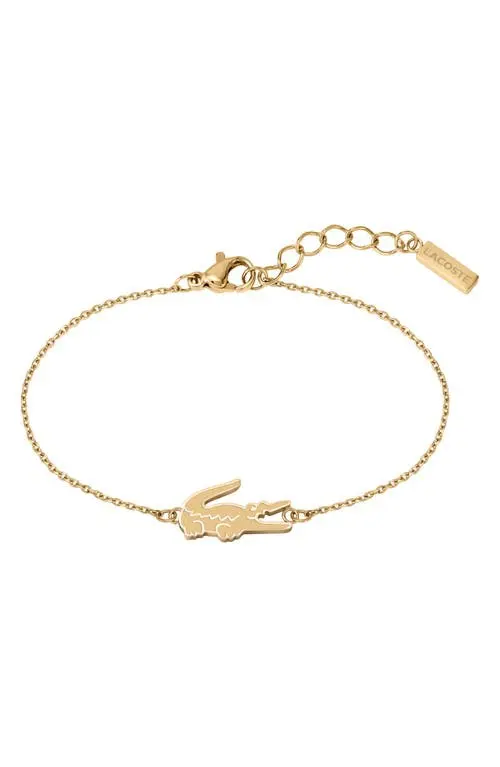 Lacoste Crocodile Chain Bracelet - Carnation Gold