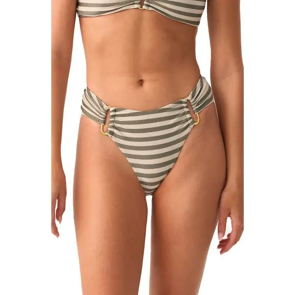 PQ Fanned Detail Bikini Bottom - Meadow