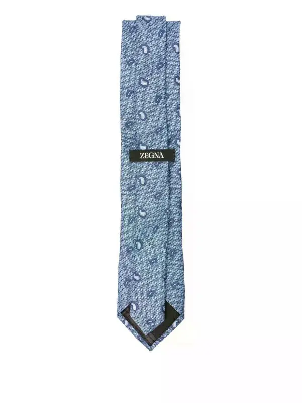 Zegna Silk Neck Tie - Blue