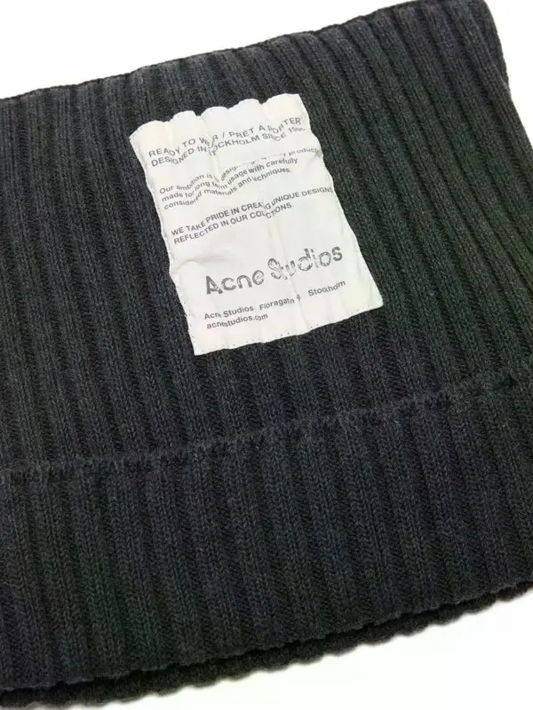 Acne Studios Ribbed Beanie - Grey