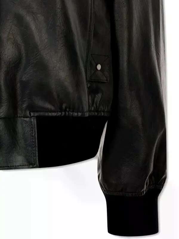 STUDIO TOMBOY Faux Leather Bomber Jacket