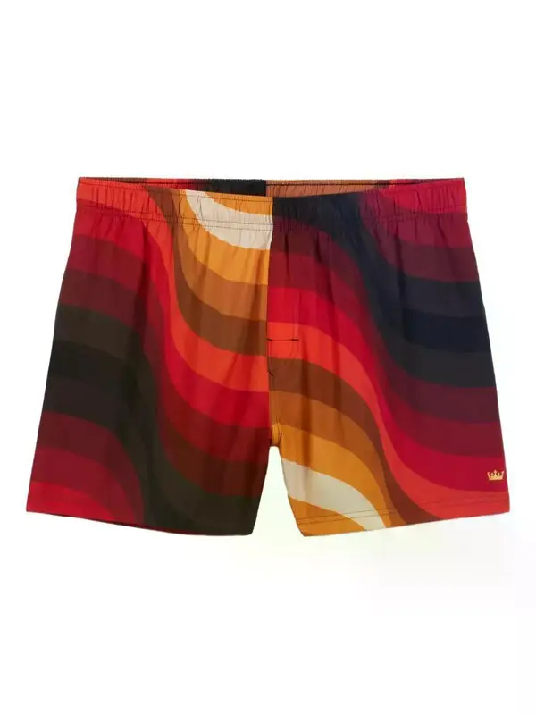 OSKLEN Ipanema Wave-pattern Swim Shorts