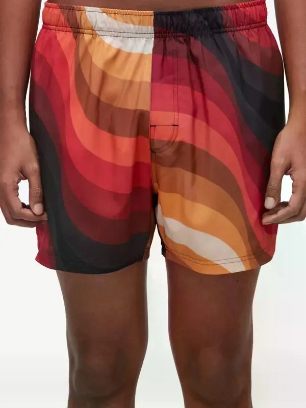 OSKLEN Ipanema Wave-pattern Swim Shorts