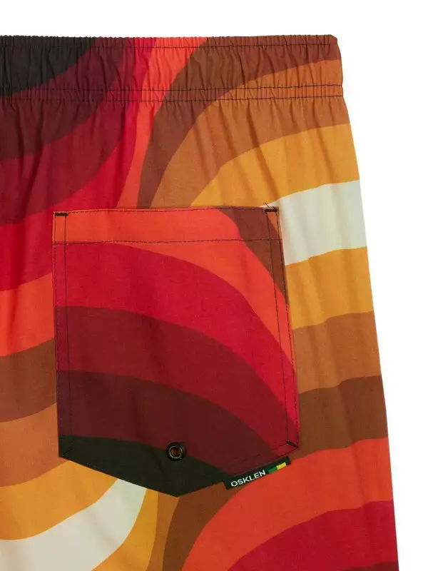 OSKLEN Ipanema Wave-pattern Swim Shorts