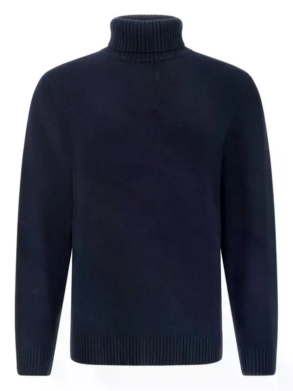 Boggi Milano Roll-neck Wool Sweater - Blue