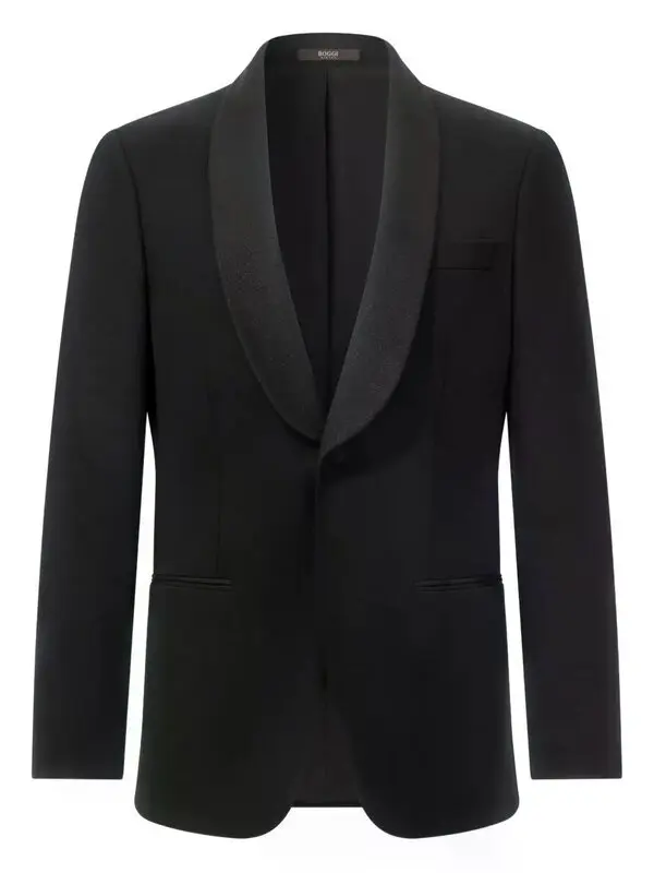 Boggi Milano Shawl-lapels Single-breasted Blazer - Black