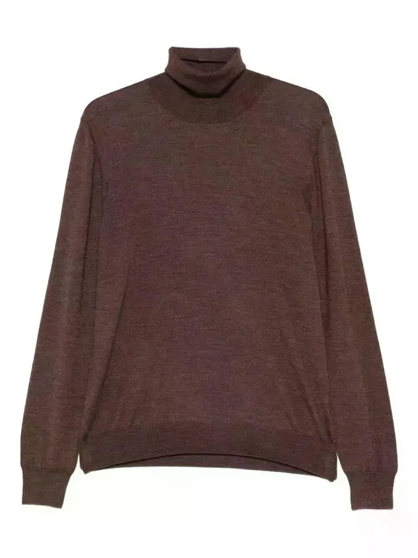 Tagliatore Roll Neck Sweater - Brown
