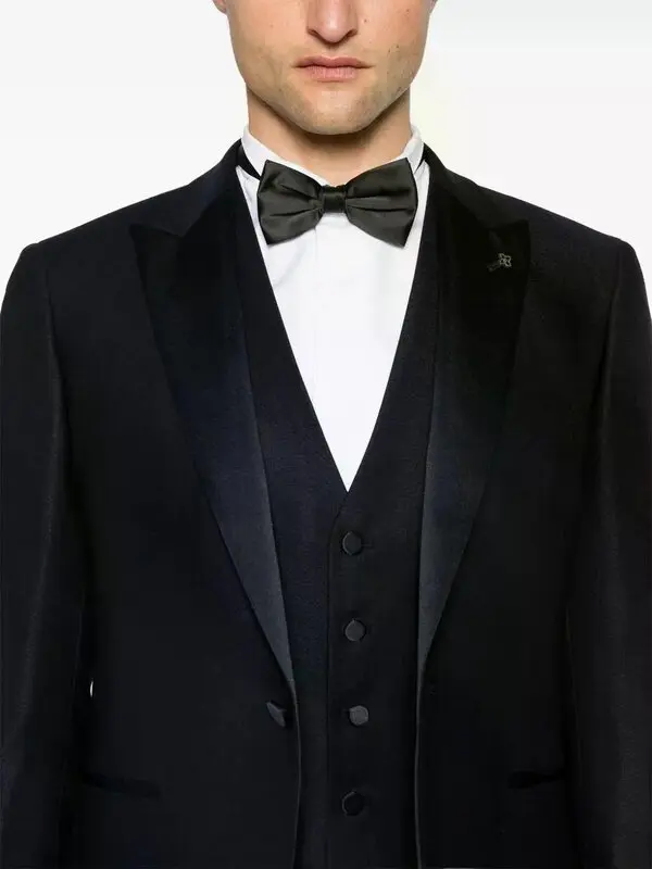 Tagliatore Satin-trim Suit
