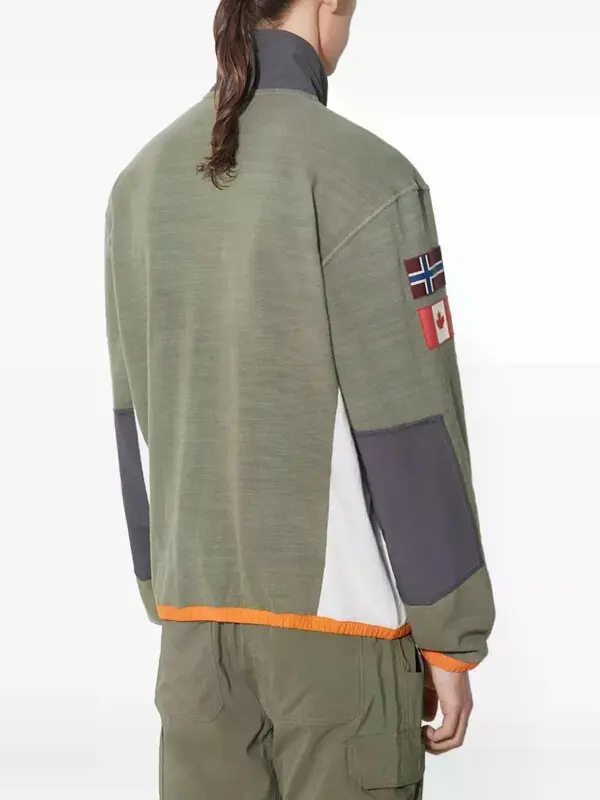 NAPAPIJRI Sweater With Zip And Flags Patch