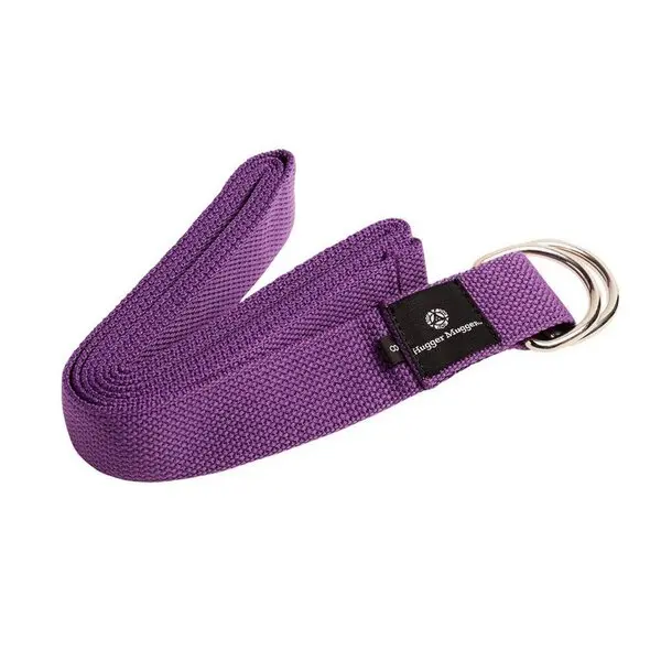 HUGGER MUGGER 8' Cotton Yoga Strap With D-ring - Purple