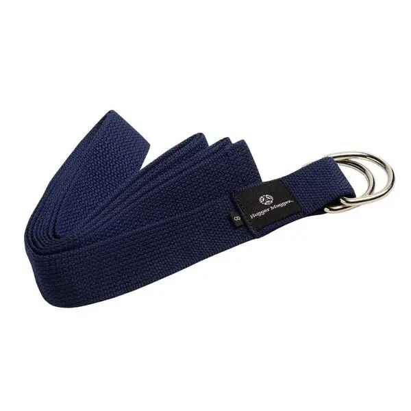 HUGGER MUGGER 8' Cotton Yoga Strap With D-ring - Navy