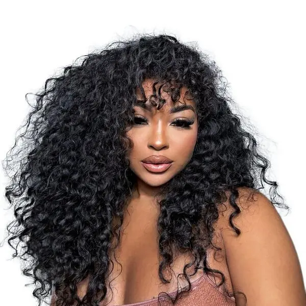 TRUE + PURE TEXTURE Island Curl Deep Wave Curly Human Hair Wefts Extensions - One-color