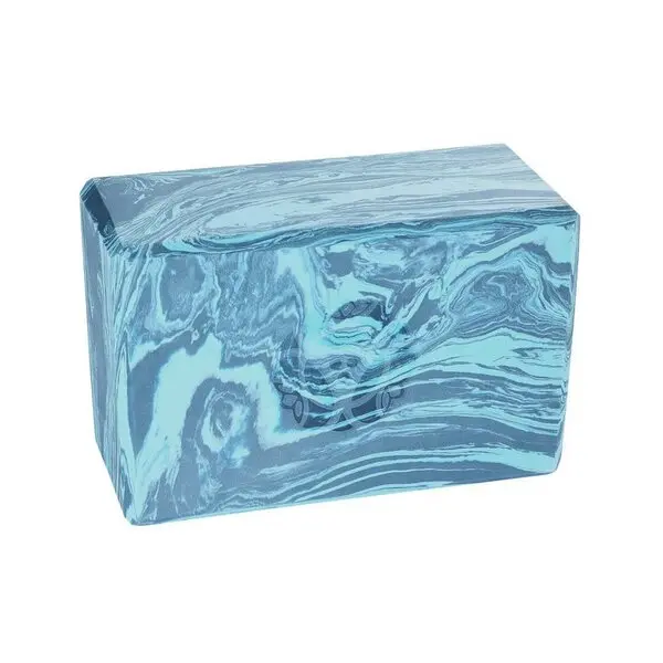 HUGGER MUGGER Marbled Yoga Block - Surf Blue