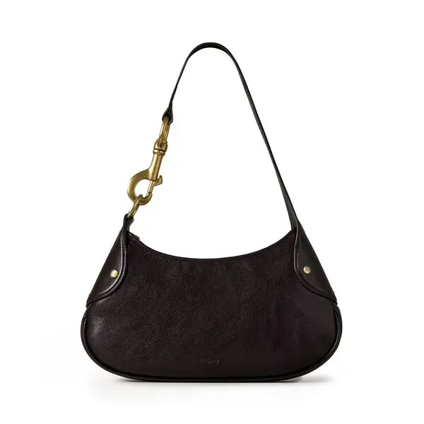 Mulberry Hackney Shoulder Bag - Ebony Shiny Buffalo