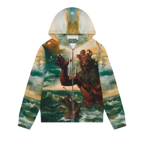 DENIM TEARS Poseidon's Revenge Zip Up Hoodie
