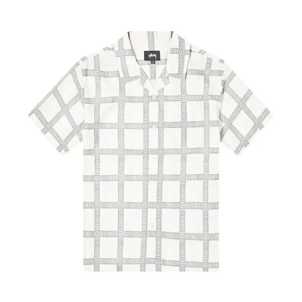 StÜssy Hand Drawn Plaid Shirt - White