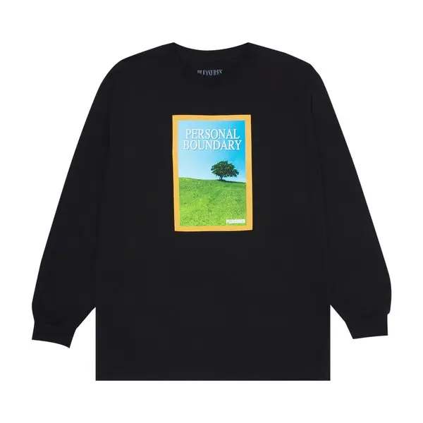 PLEASURES Boundary Long-sleeve T-shirt - Black