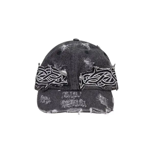 WHO DECIDES WAR BY EV BRAVADO Thorned Baseball Cap - Black