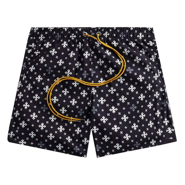 Rhude Cross Bandana Swim Short /white - Black