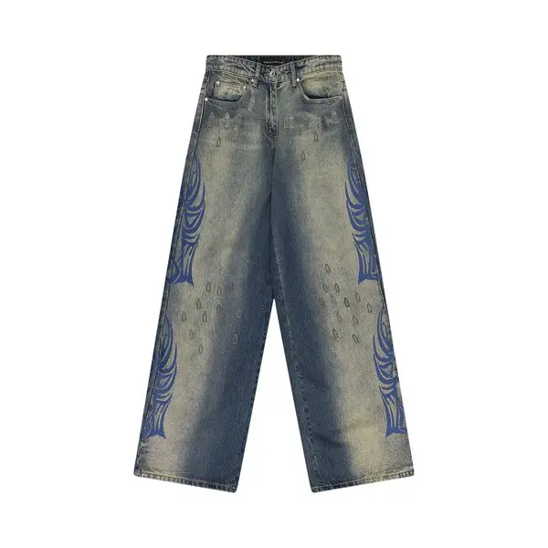 WHO DECIDES WAR BY EV BRAVADO Winged Logo Bootcut Jeans