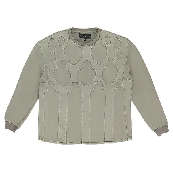 WHO DECIDES WAR Chapel Long Sleeve T-shirt - Grey