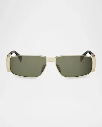 Celine Triomphe Metal Rectangular Sunglasses - Shiny Endu