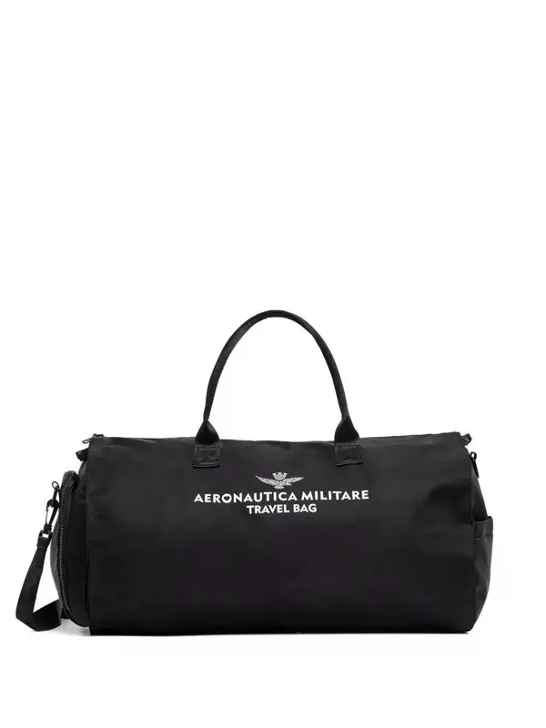 AERONAUTICA MILITARE Logo-print Holdall - Black