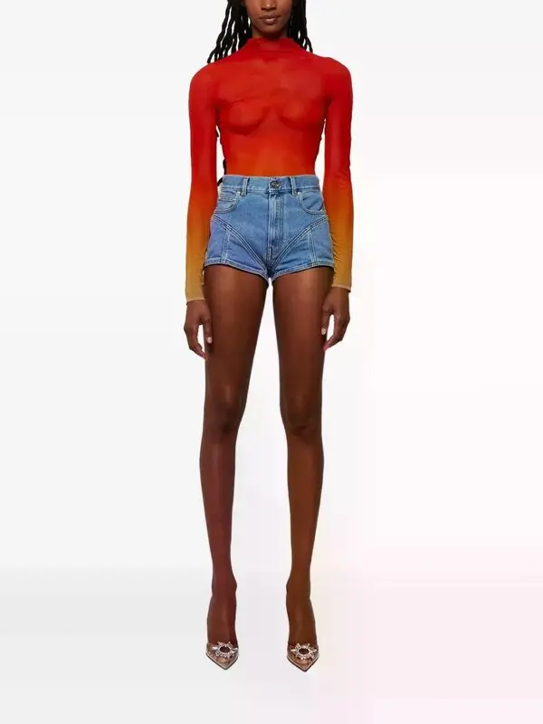 MUGLER Ombre-effect Mesh Top