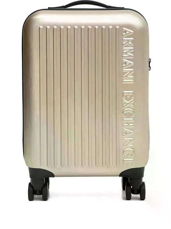 Armani Exchange Embossed Wheeled Luggage