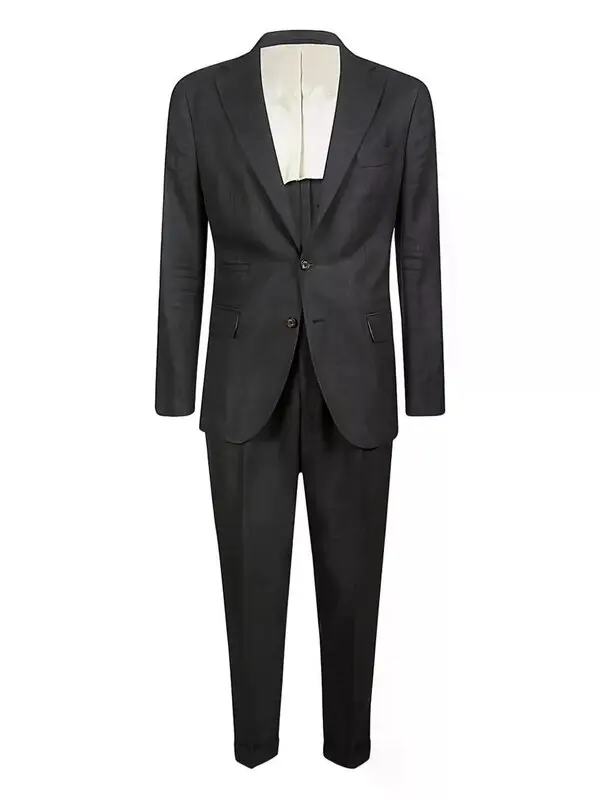 Eleventy Single-breasted Suit - Black