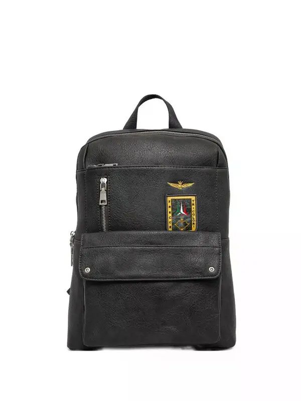 AERONAUTICA MILITARE Patch Backpack - Black