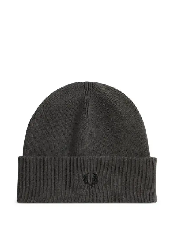 Fred Perry Logo-embroidered Beanie - Grey
