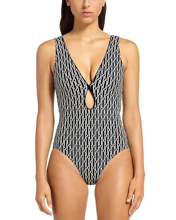 JETS Plunge One-piece Swimsuit - Black