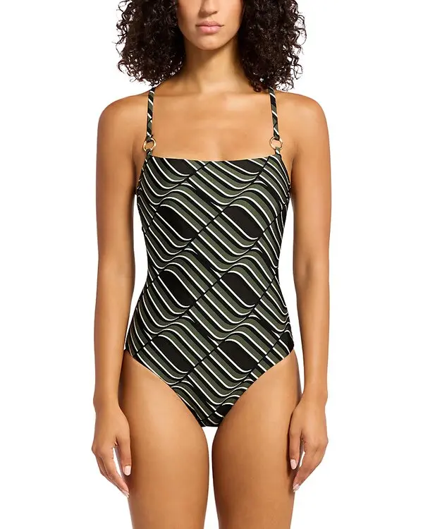 JETS Minimal Tank One Piece Swimsuit - Cacti