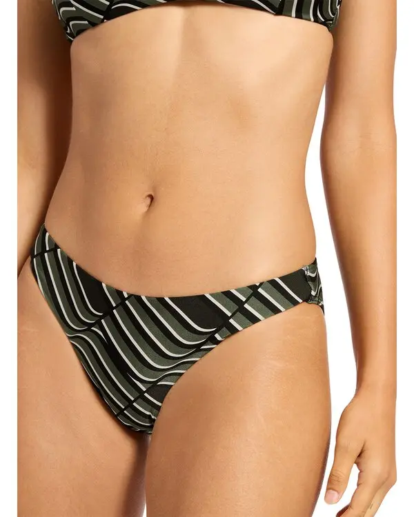 JETS Hipster Bikini Bottom With Geometric Print - Cacti