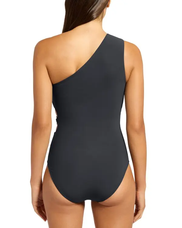 JETS One Shoulder Cutout One Piece Swimsuit