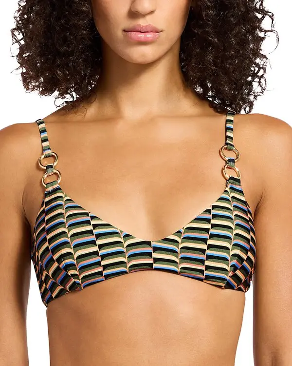 JETS Bralette Bikini Top - Cacti