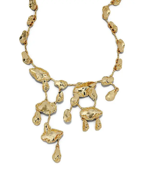 Alexis Bittar Brut Mosaic Cascade Necklace - Gold