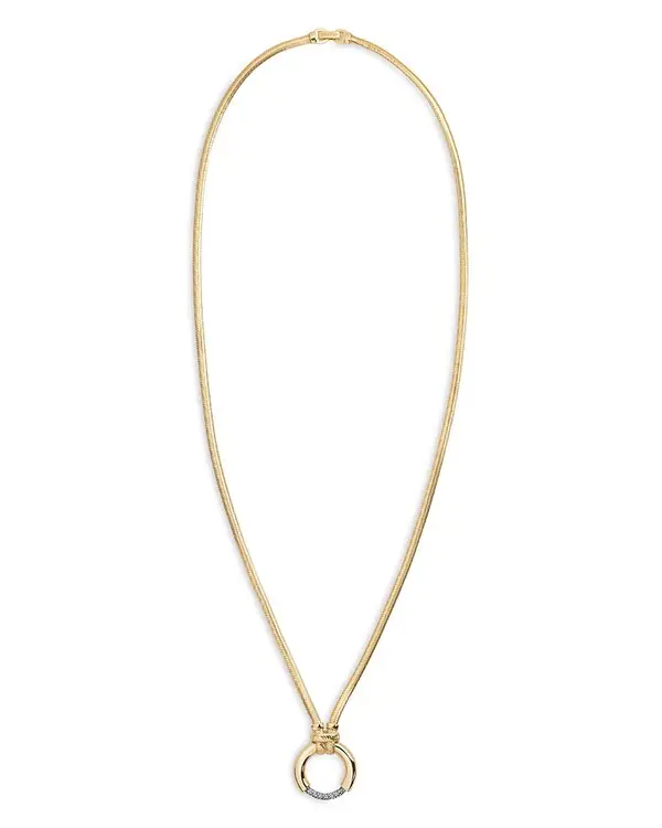 Demarson Kelsey Pave Ring Pendant Necklace - Gold