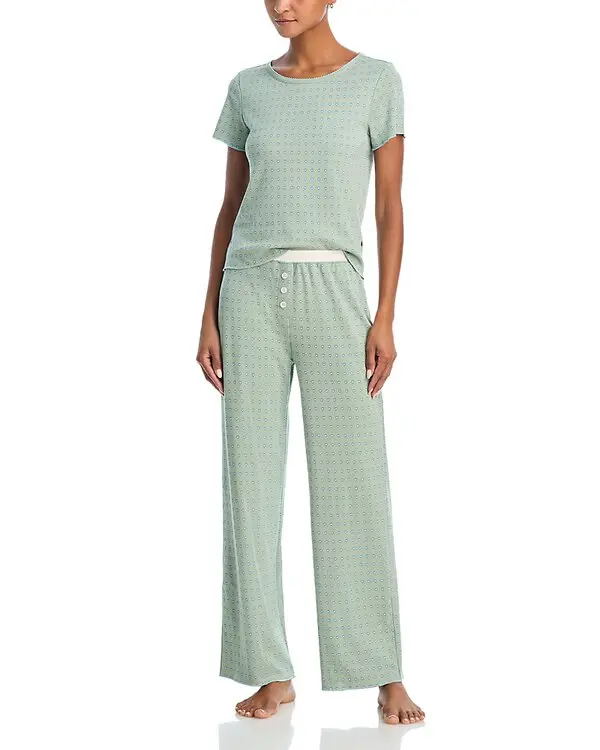 COZYLAND Baby Jean Long Pajama Set - Iceberg Hearts