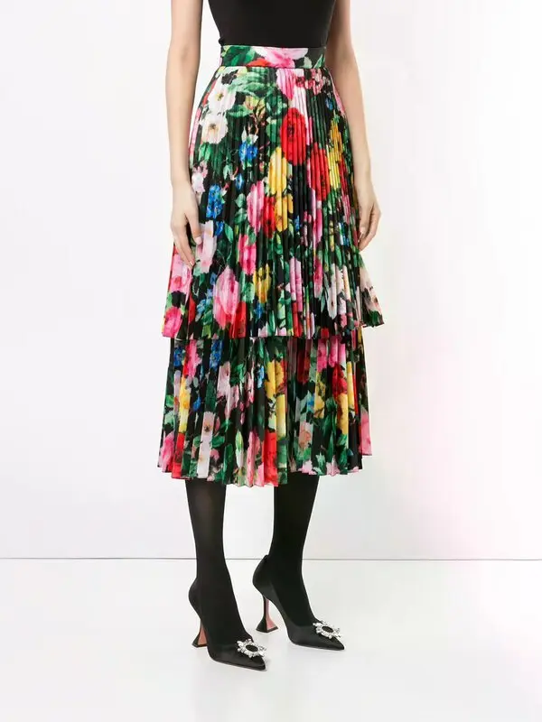 RICHARD QUINN Floral Layered Midi Dress