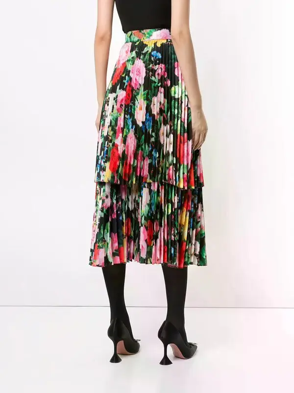 RICHARD QUINN Floral Layered Midi Dress