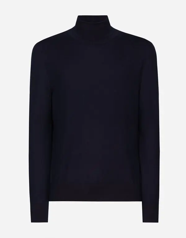 Dolce & Gabbana Cashmere And Silk Turtleneck Sweater - Blue